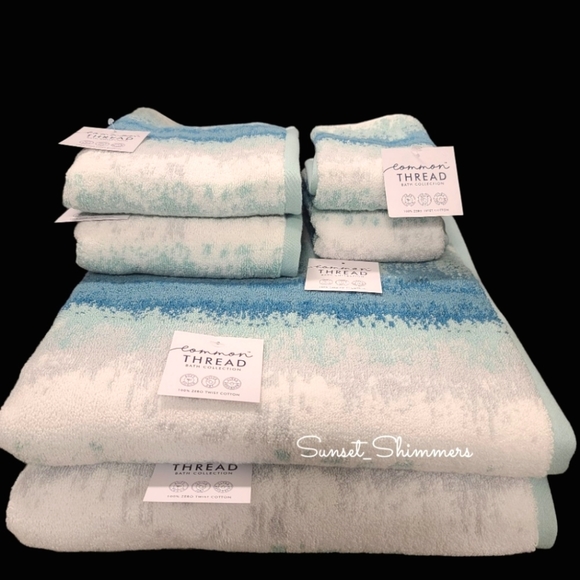 Common Thread | Bath | 6pc Common Thread Zero Twist Cotton Bath Towel ...